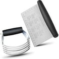 Stainless Steel Pastry Blender Cutter and Bench Scraper Set, Efficient ...