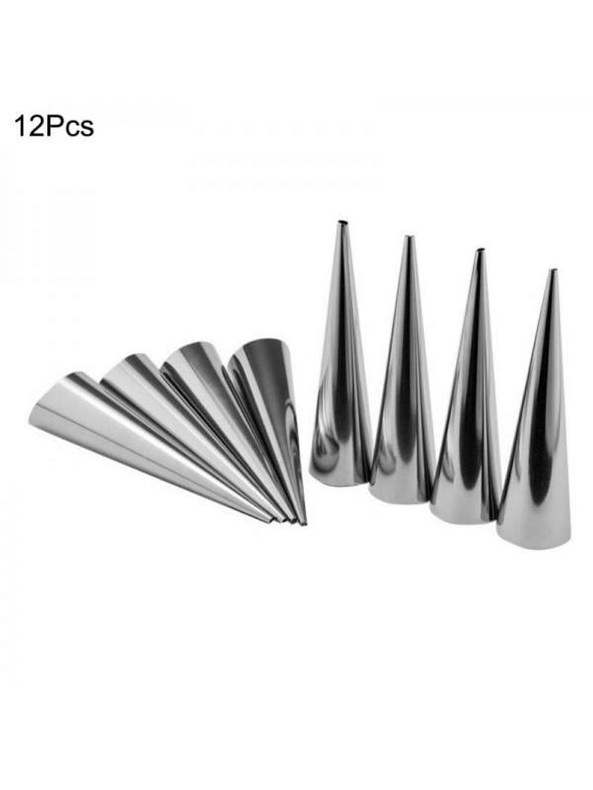 Stainless Steel Pastry Molds Cream Horn Cone Shape Bread Baking Mould ...