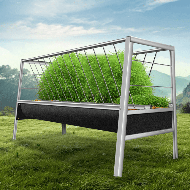 Stainless Steel Pasture Feeder, 77 Gallon with Rubber Feeding Pan ...