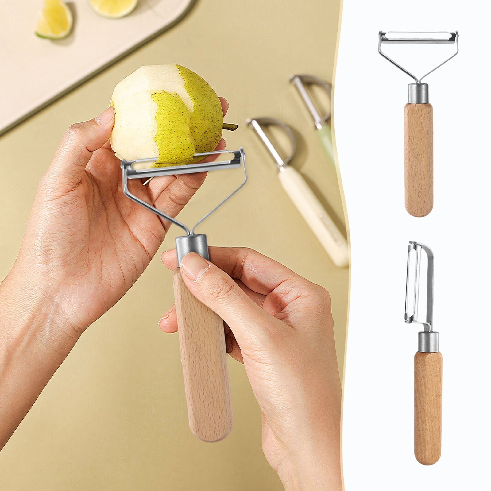 Stainless Steel Peeler, Kitchen Potato Peeler, Ergonomic Design, Easy ...