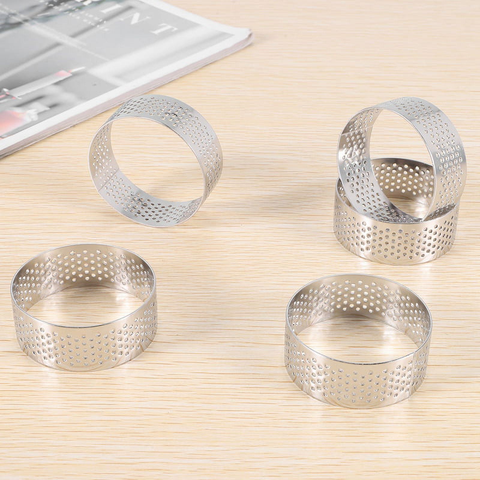 Stainless Steel Perforated Tart Ring, 5Pcs 5cm Perforated Cake Mousse ...
