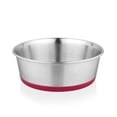 Stainless Steel Pet Food Bowl with Antiskid Rubber Base - 64 oz ...