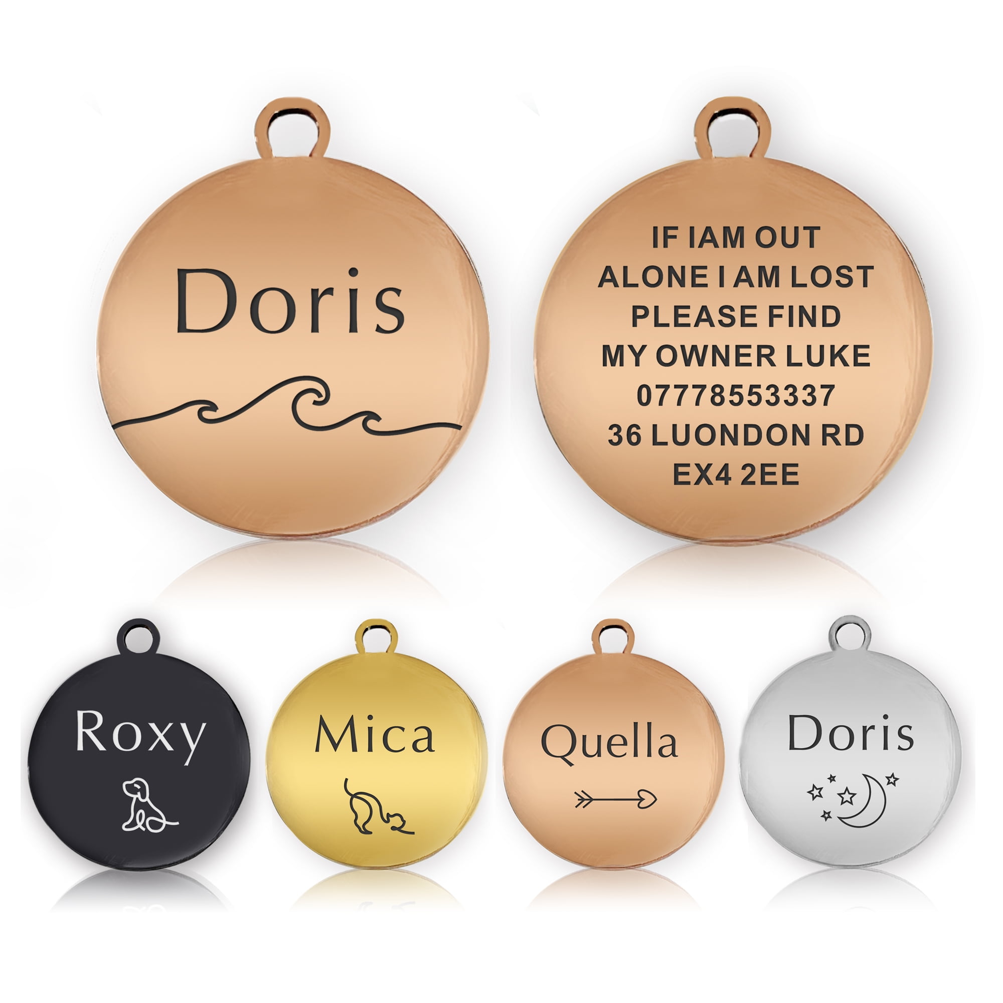 Stainless Steel Pet ID Tags,Personalized Dog Tags and Cat Tags, Custom ...
