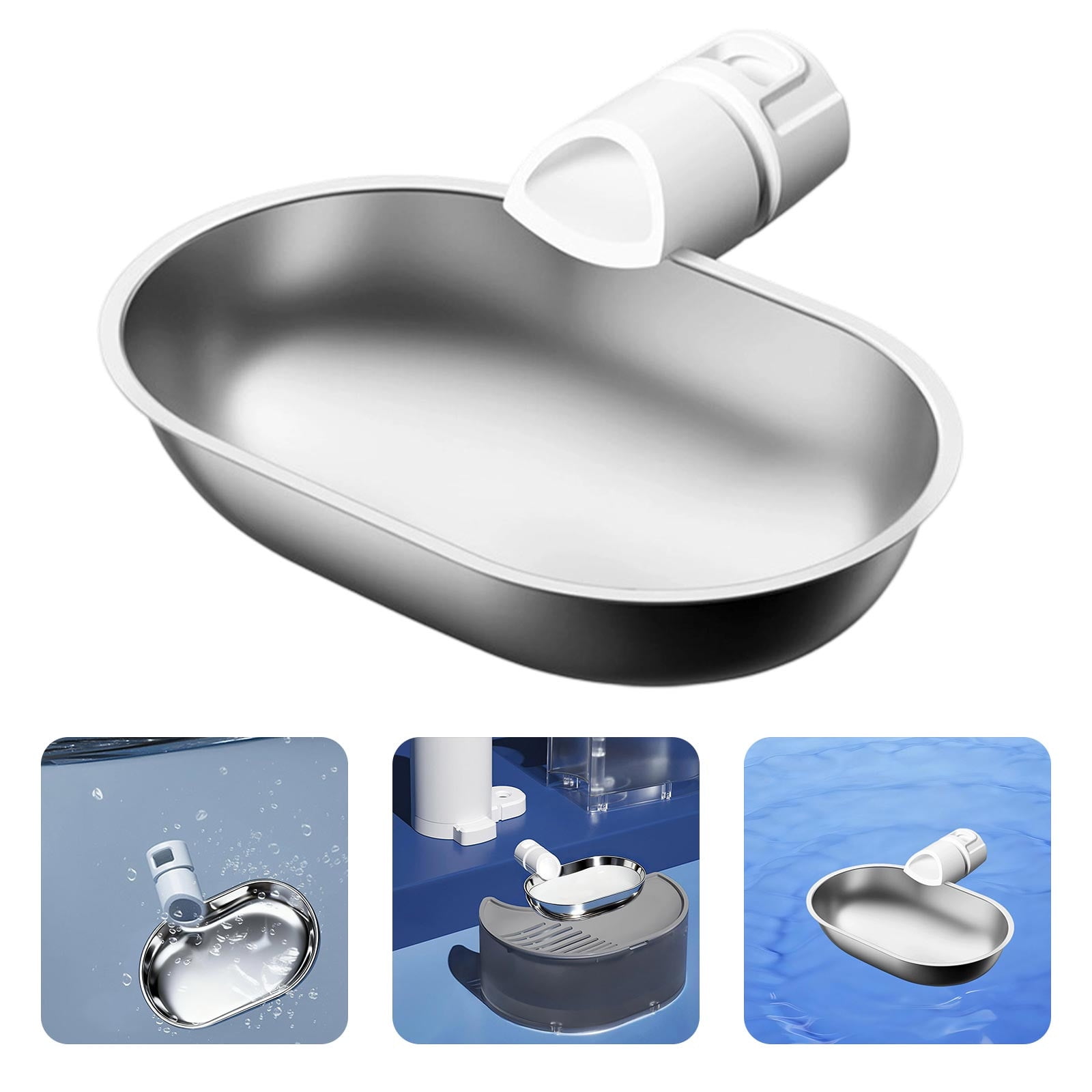 Stainless Steel Pet Water Dispenser Bowl Smart Tilt Design for ...