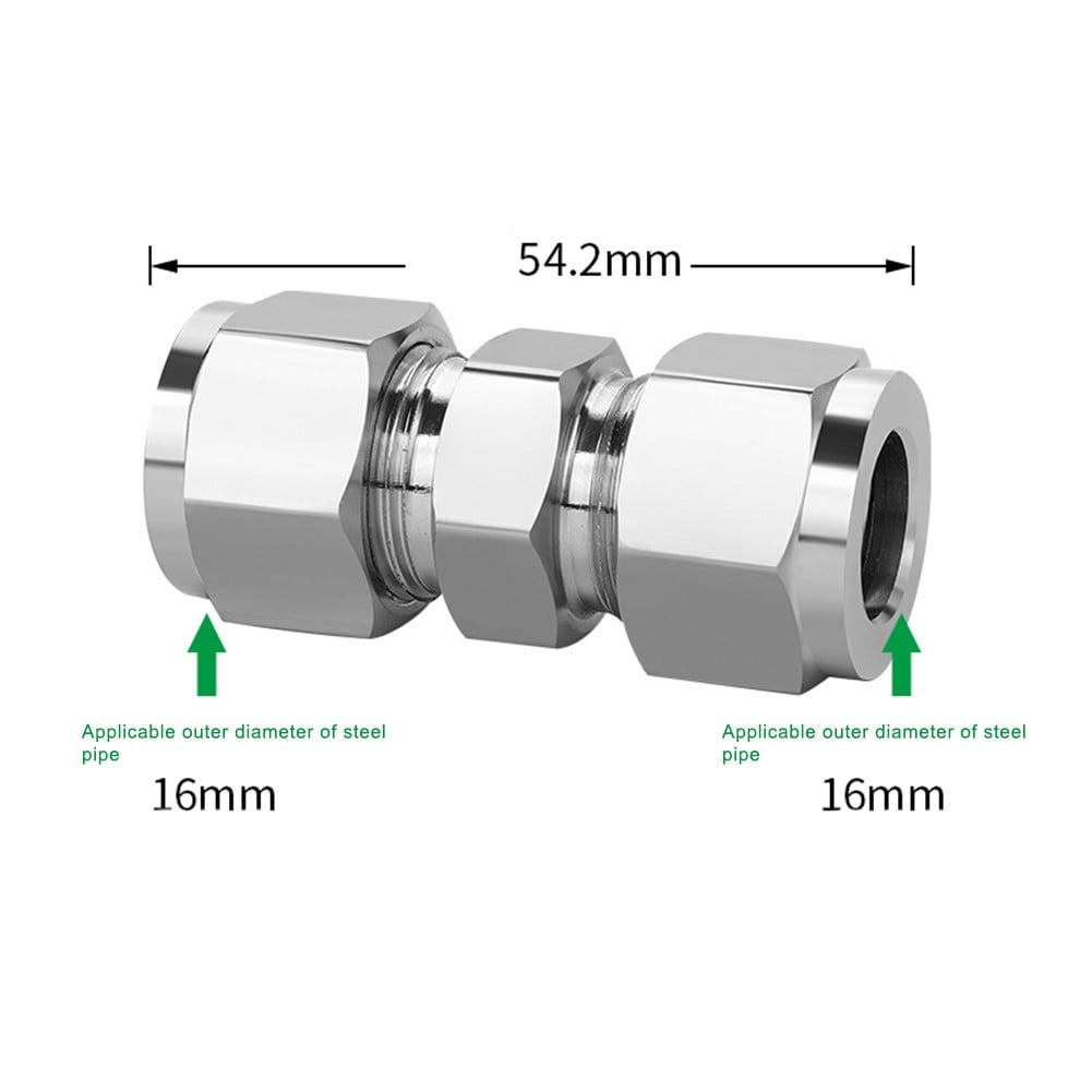 Stainless Steel Pipe Ferrule Straight Through Butt Joint 304 Grade ...