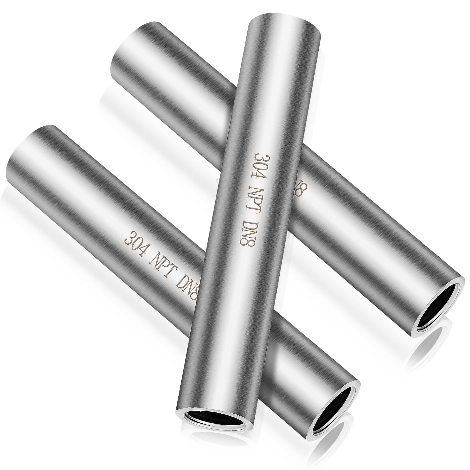 Stainless Steel Pipe Nuts Fittings 1/2 Inch Metal Tube Pvc Accessories ...