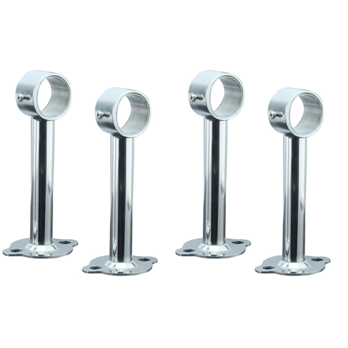 FENGGUIQU Homeowners DIY Enthusiasts Silver Round Closet Rod Bracket ...