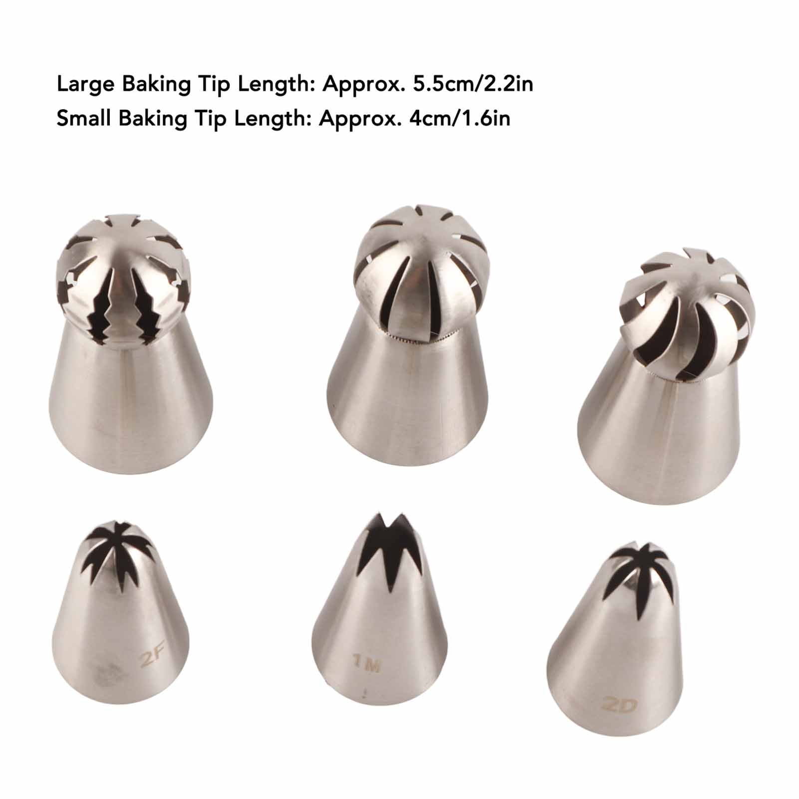Stainless Steel Piping Tip Set, Reusable Decorating Nozzles For Cakes ...