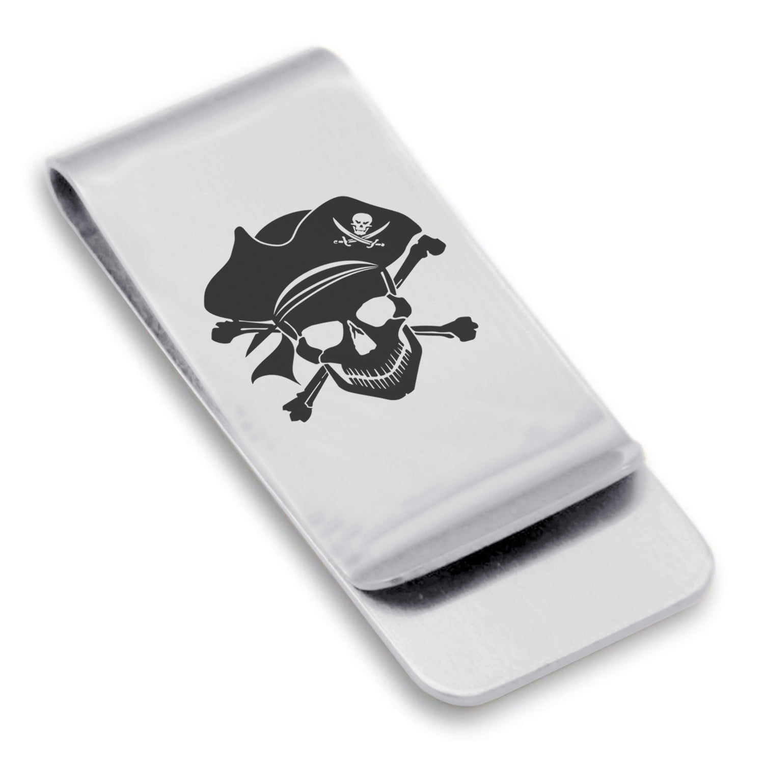 Stainless Steel Pirate Warrior Champion Classic Slim Money Clip Credit ...