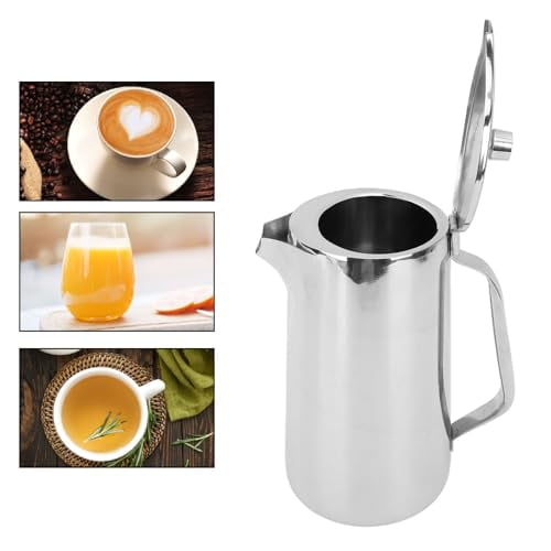 Stainless Steel Pitcher With Lid 2L High Capacity Water Pitcher with ...