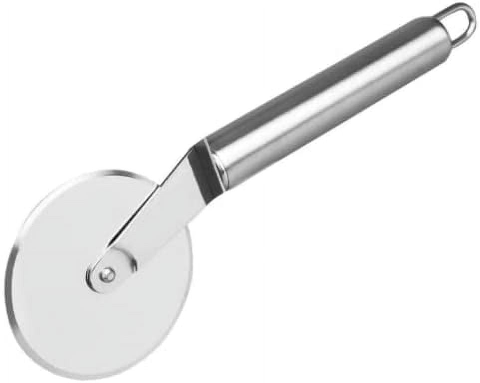 Stainless Steel Pizza Slicer With Steel Handle (Silver, Pack of 2 ...