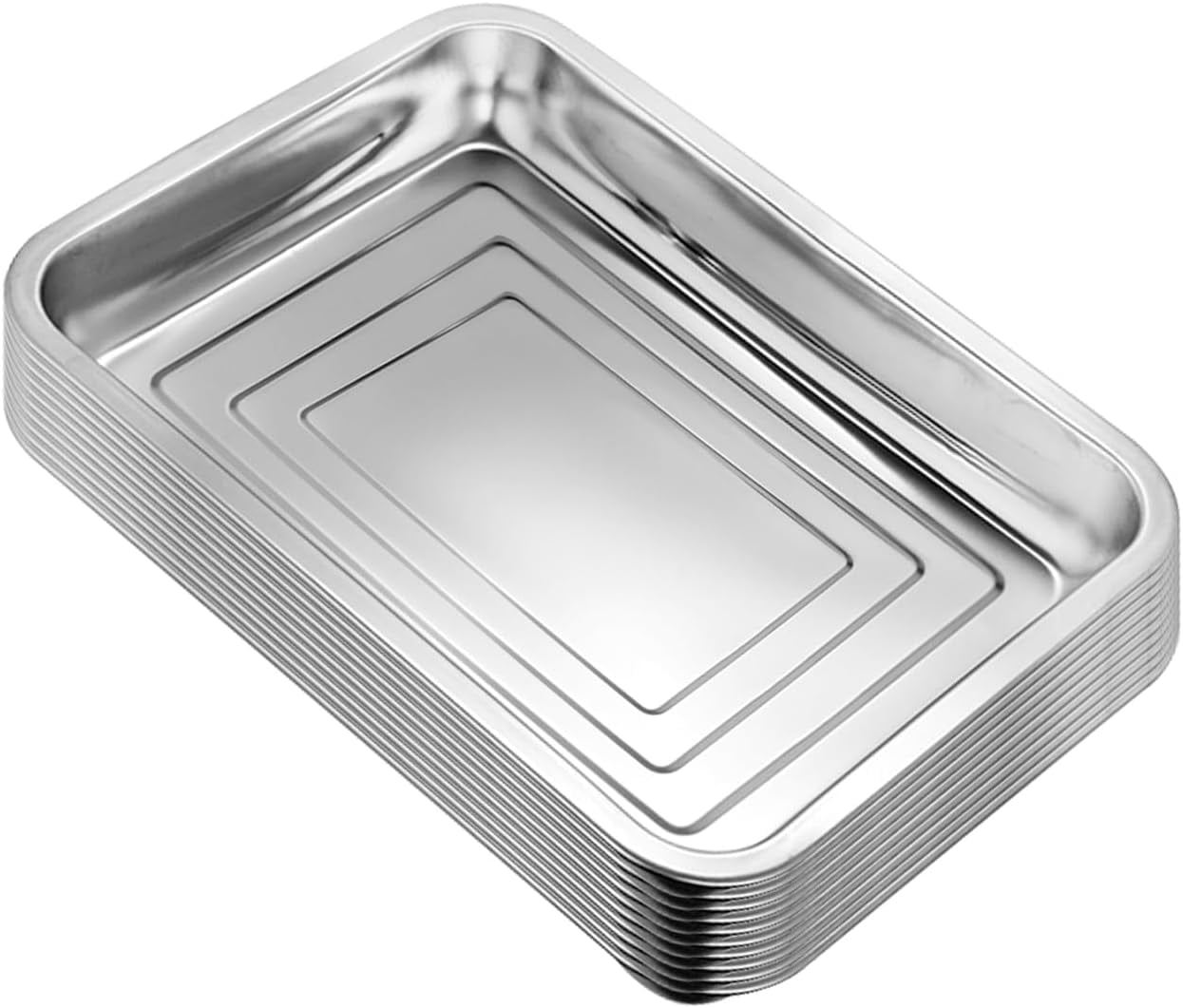 Stainless Steel Plant Trays, 5 Pack Multi-Purpose Tray for Indoor ...