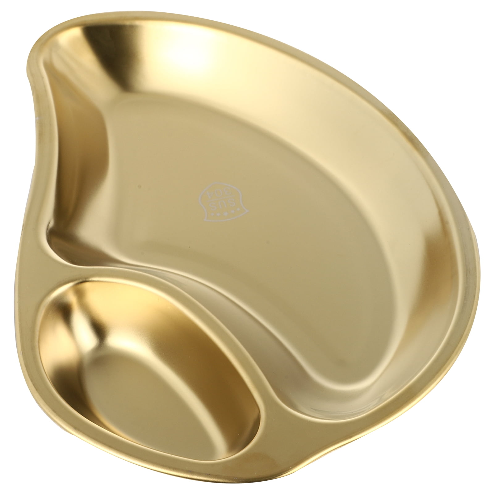 MEIBUTYUP Dumpling Plate Golden Stainless Steel 1Pcs 9.8X6.5In ...