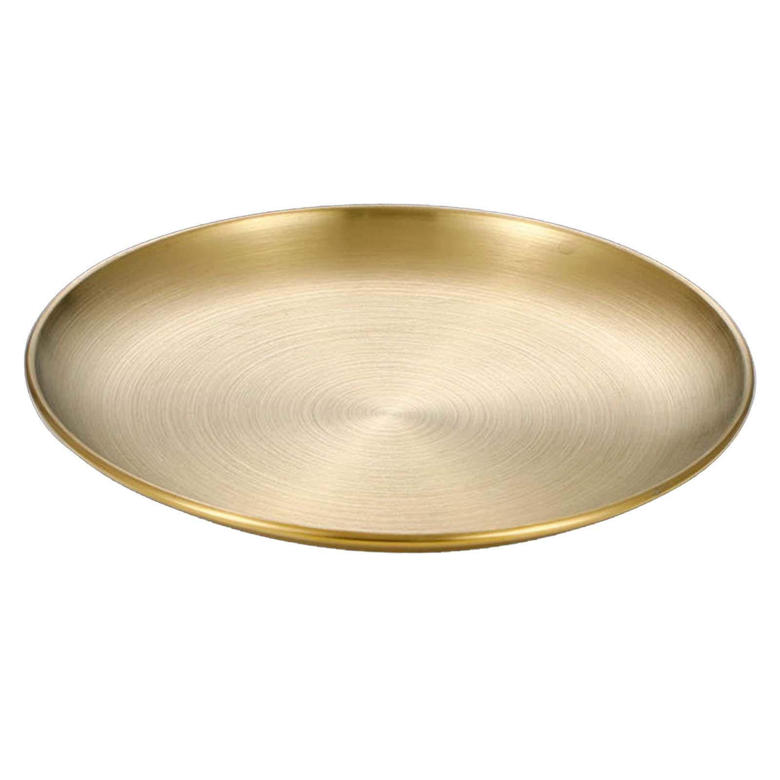 Stainless Steel Plate Serving Platter Reusable Dinnerware Camping ...