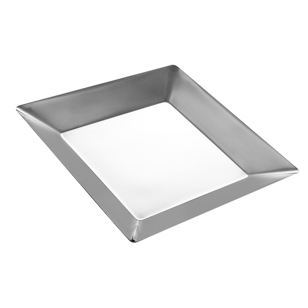 Stainless Steel Plate Square Metal Dish Serving Tray for Steak ...
