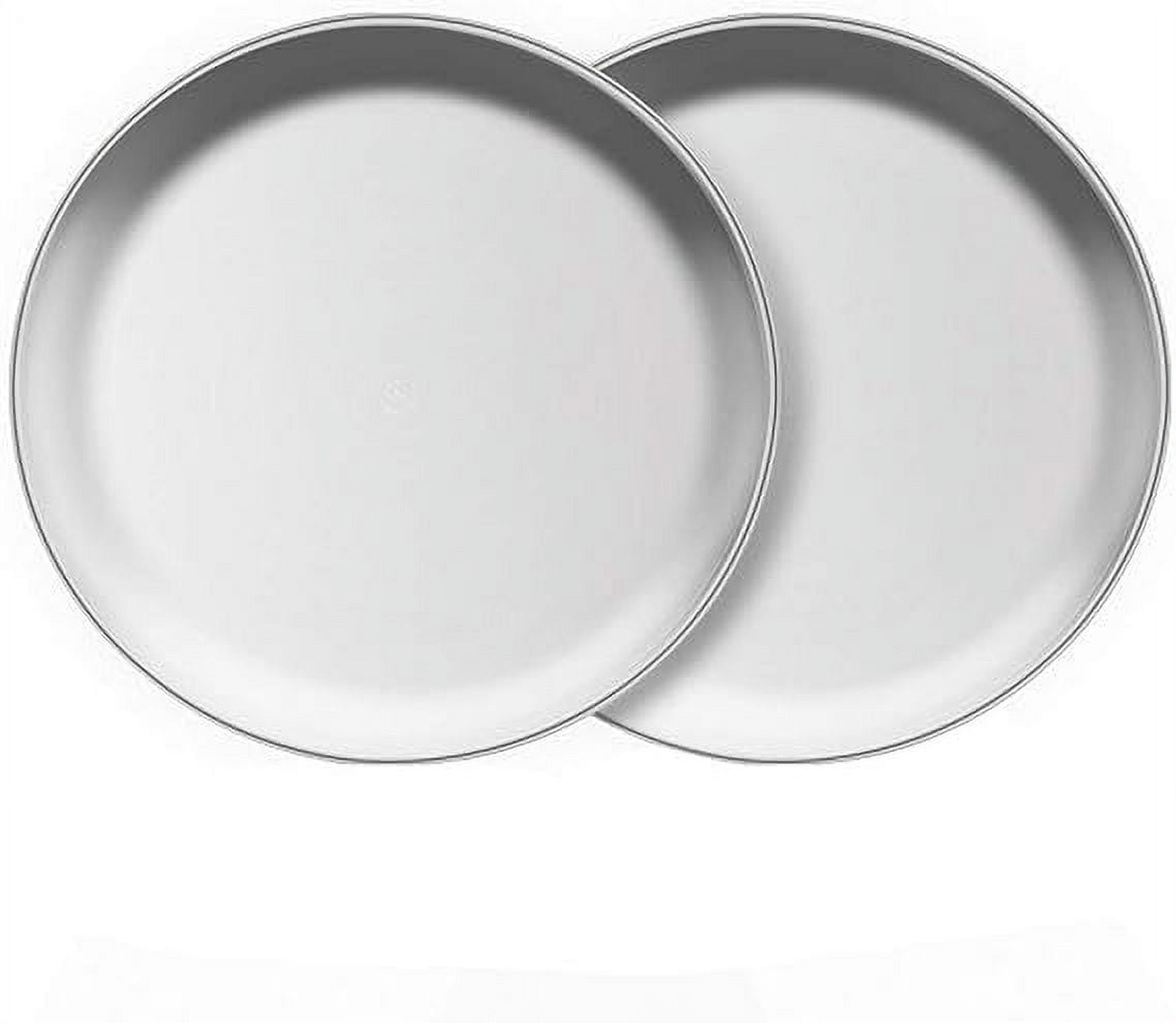 Stainless Steel Plates Set of 2, 8-inch Metal Dinner Plates for Kids ...