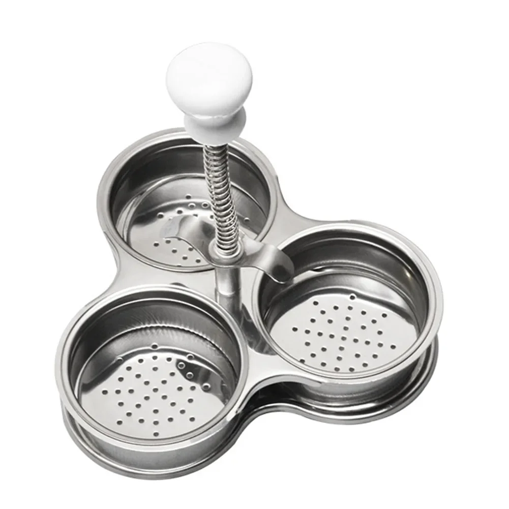 Stainless Steel Poached Egg Maker Egg Pan Cooker Poacher Non-Stick Eggs ...
