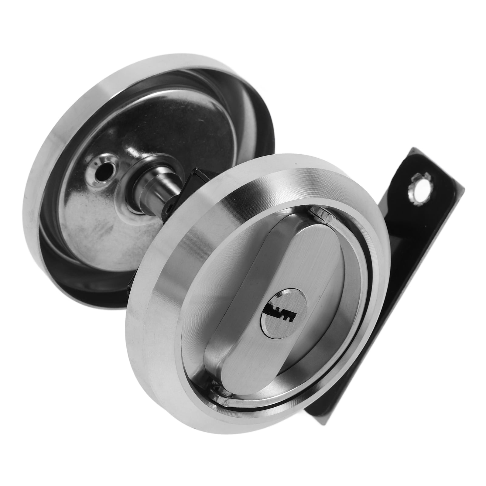 Stainless Steel Pocket Door Lock Round Bed Bath Handles Latch Privacy ...