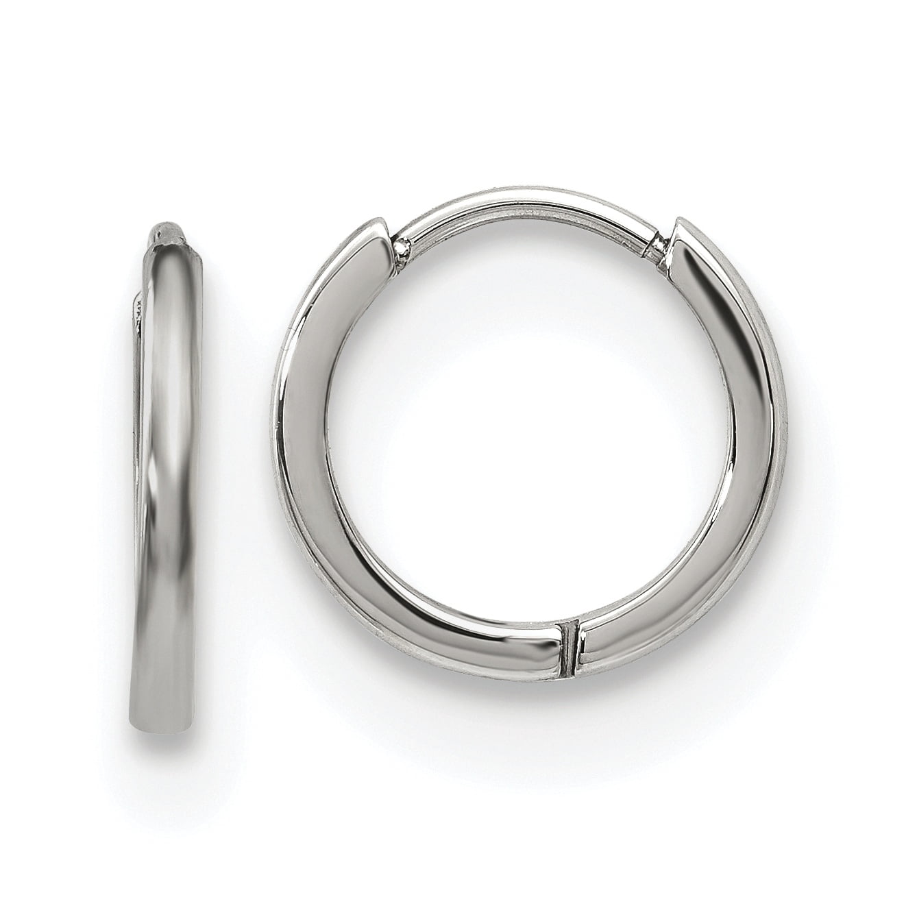 Stainless Steel Polished 11.80mm Endless Hinged Hoops - Walmart.com
