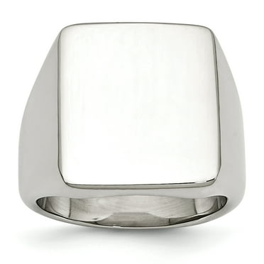 Titanium Polished w/Satin Hammered Center Grooved Ring - Walmart.com