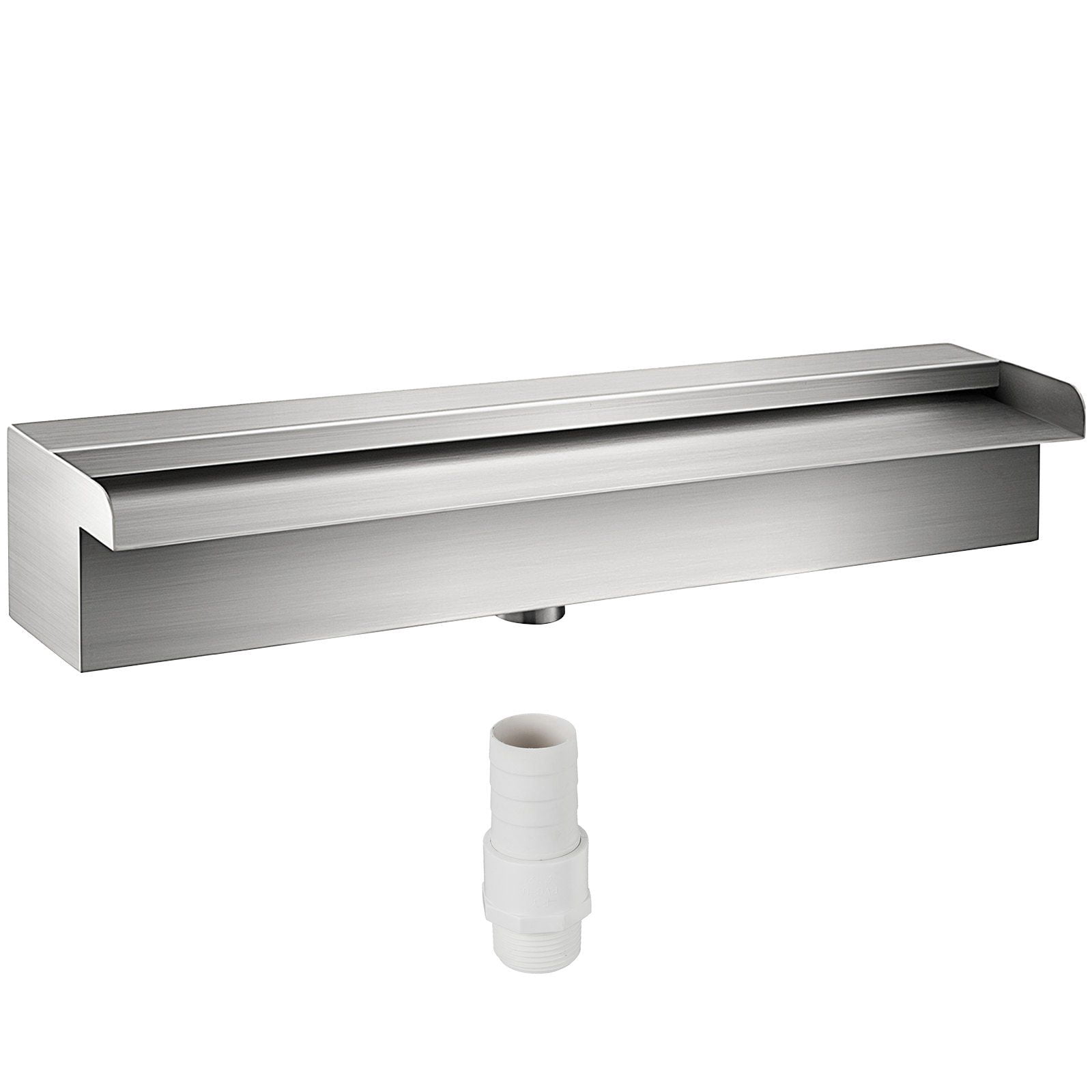 Stainless Steel Pool Fountain Waterfall Spillway with Pipe Connector ...