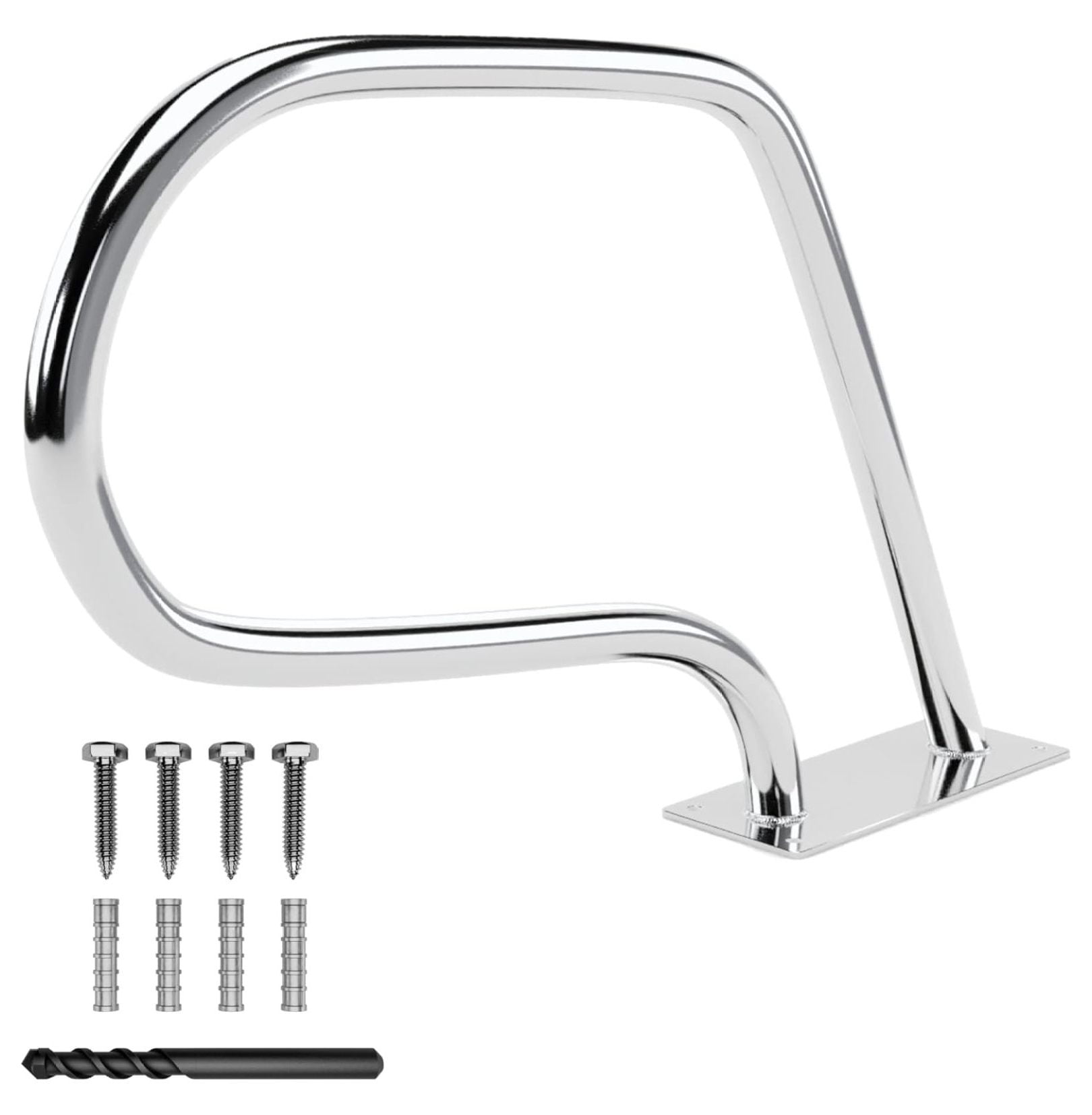 Stainless Steel Pool Handrail with Easy Mount Base Plate for In Ground ...