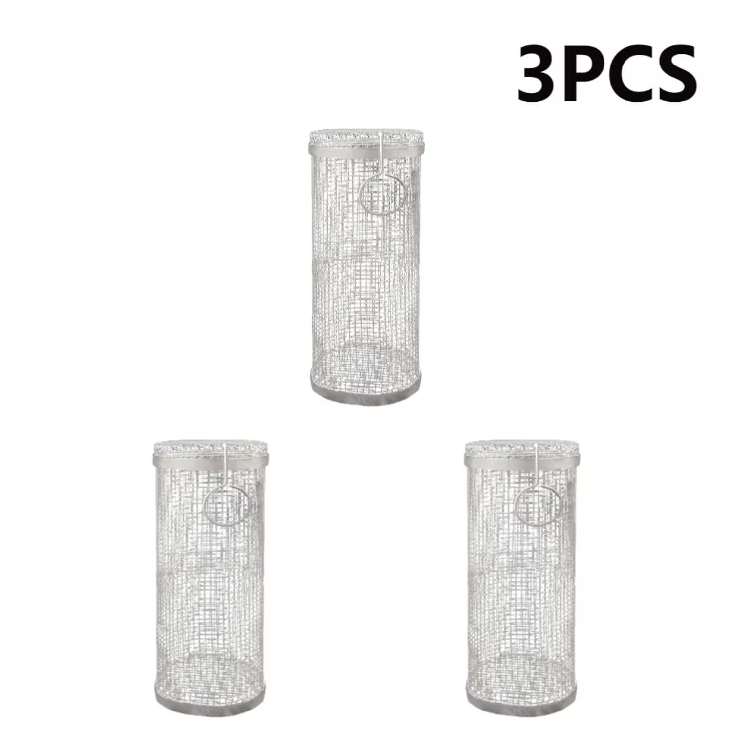 Stainless Steel Portable BBQ Camping Basket Rolling Grilling Cookware ...