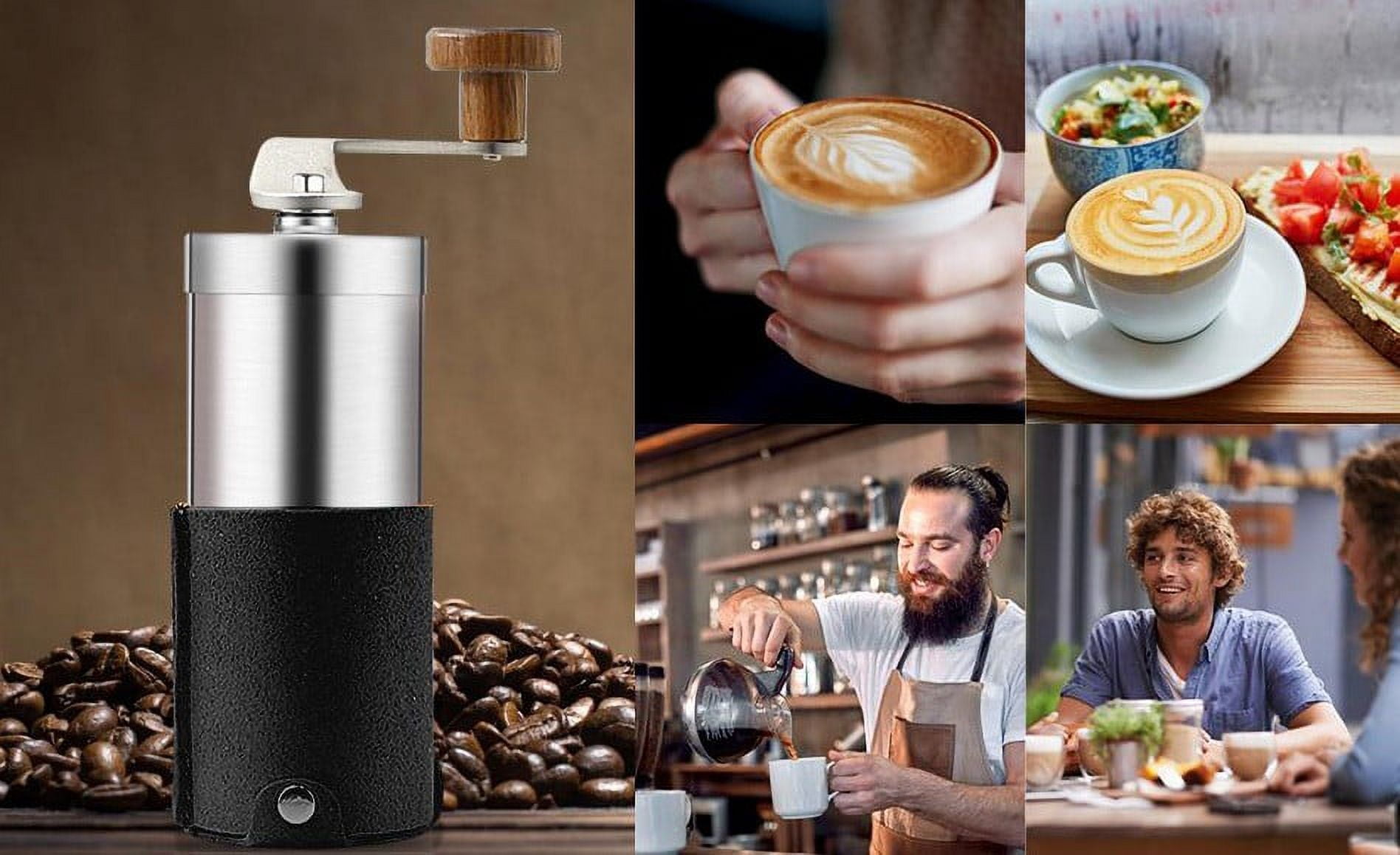 Stainless Steel Portable Manual Coffee Grinder With 2 Grinder Brush ...