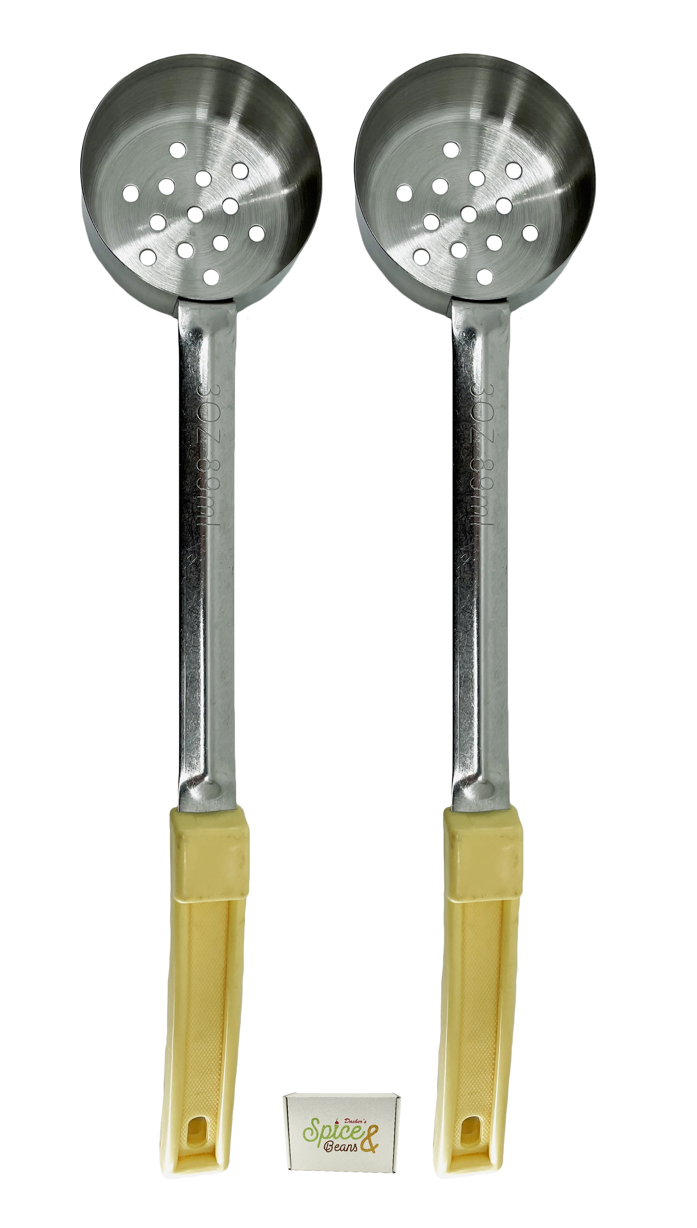 Stainless Steel Portion Control Serving Spoon | Perforated 3 oz. - Pack ...