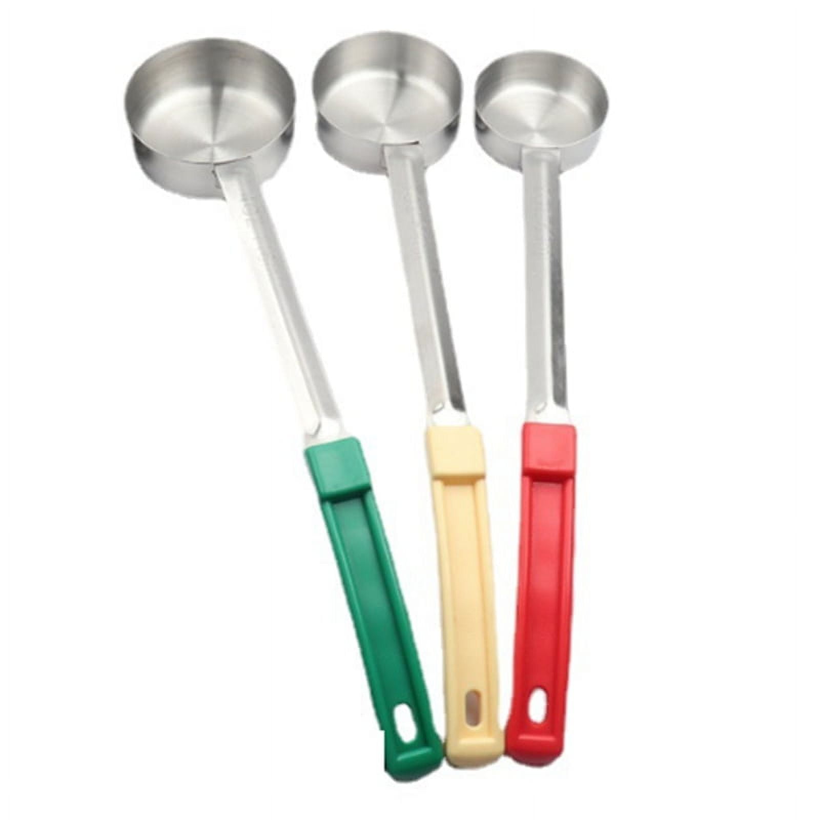 Stainless Steel Portion Control Solid Serving Spoon 3-Piece Combo Set ...