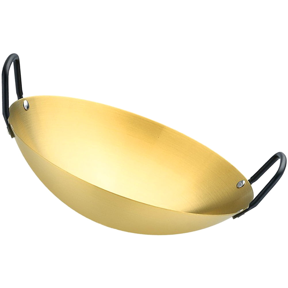 NIAIZEK Extra Thick Golden Stainless Steel Frying Pot for Household ...