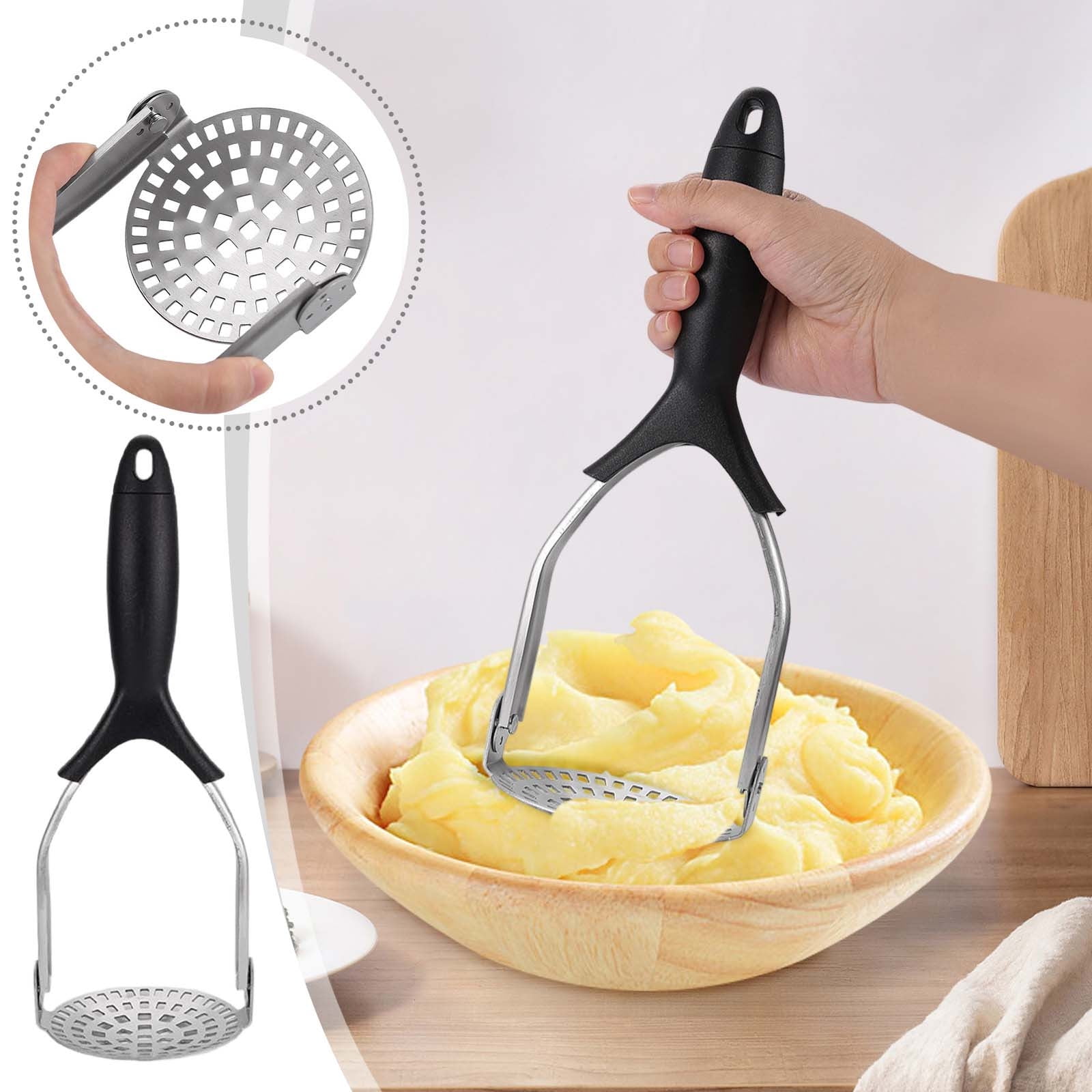 Stainless Steel Potato Masher Press Heavy Duty Kitchen Gadget for ...