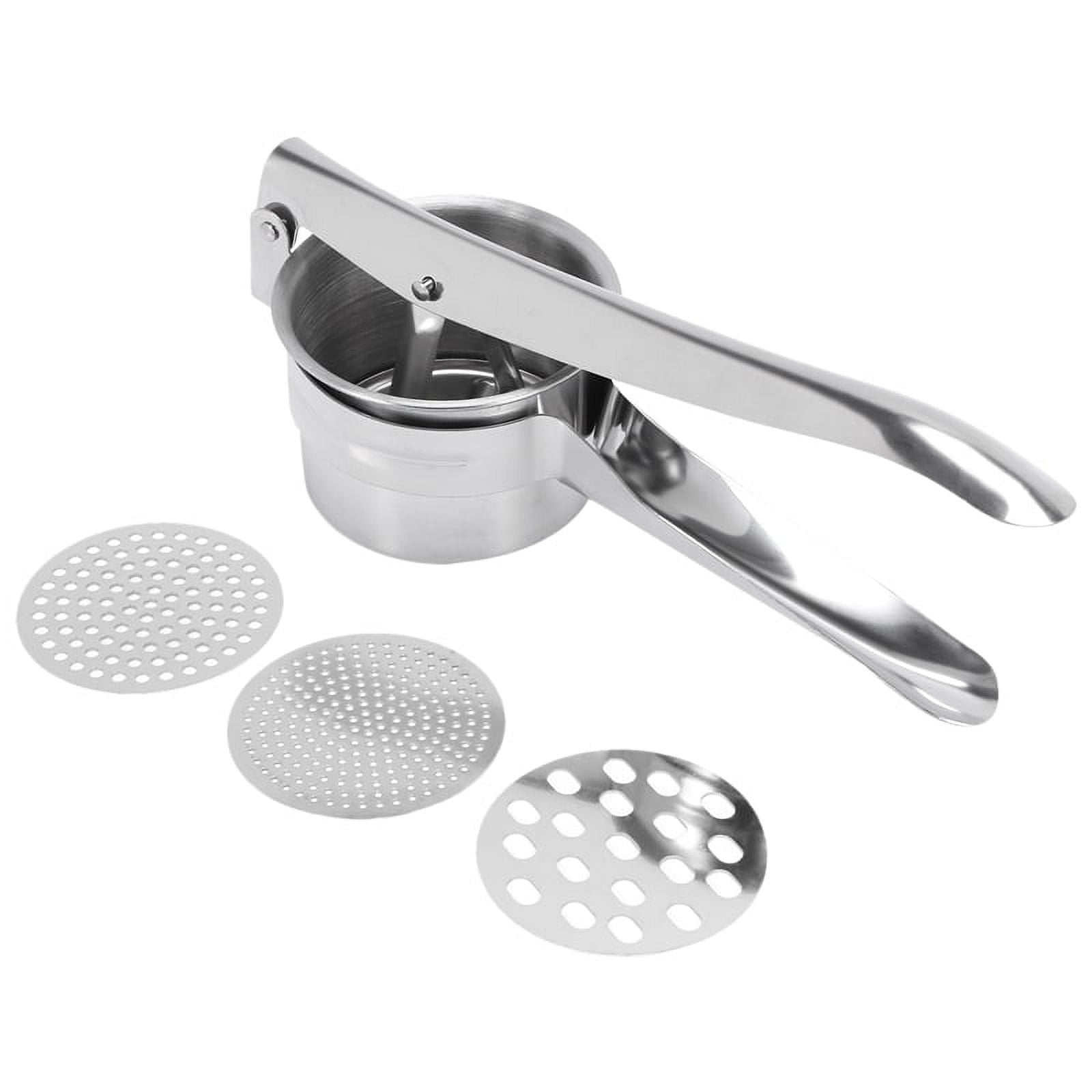 Stainless Steel Potato Ricer Masher with 3 Interchangeable Discs for ...