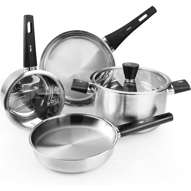 Cool Touch Bakelite Handles Pots KOCH SYSTEME 12-Piece Stainless Steel ...
