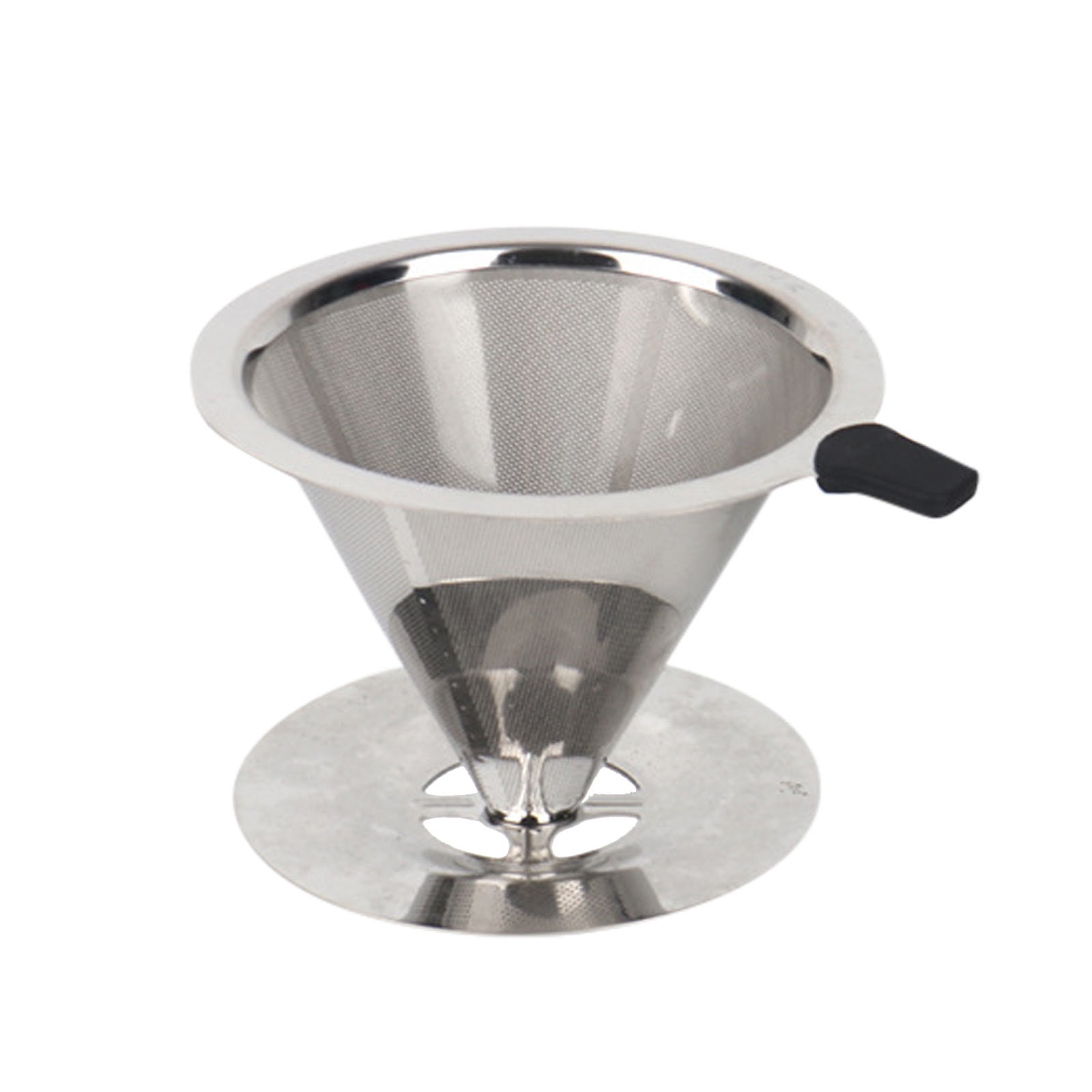 Stainless Steel Pour Over Coffee Dripper Double Layer Mesh Filter Cup ...