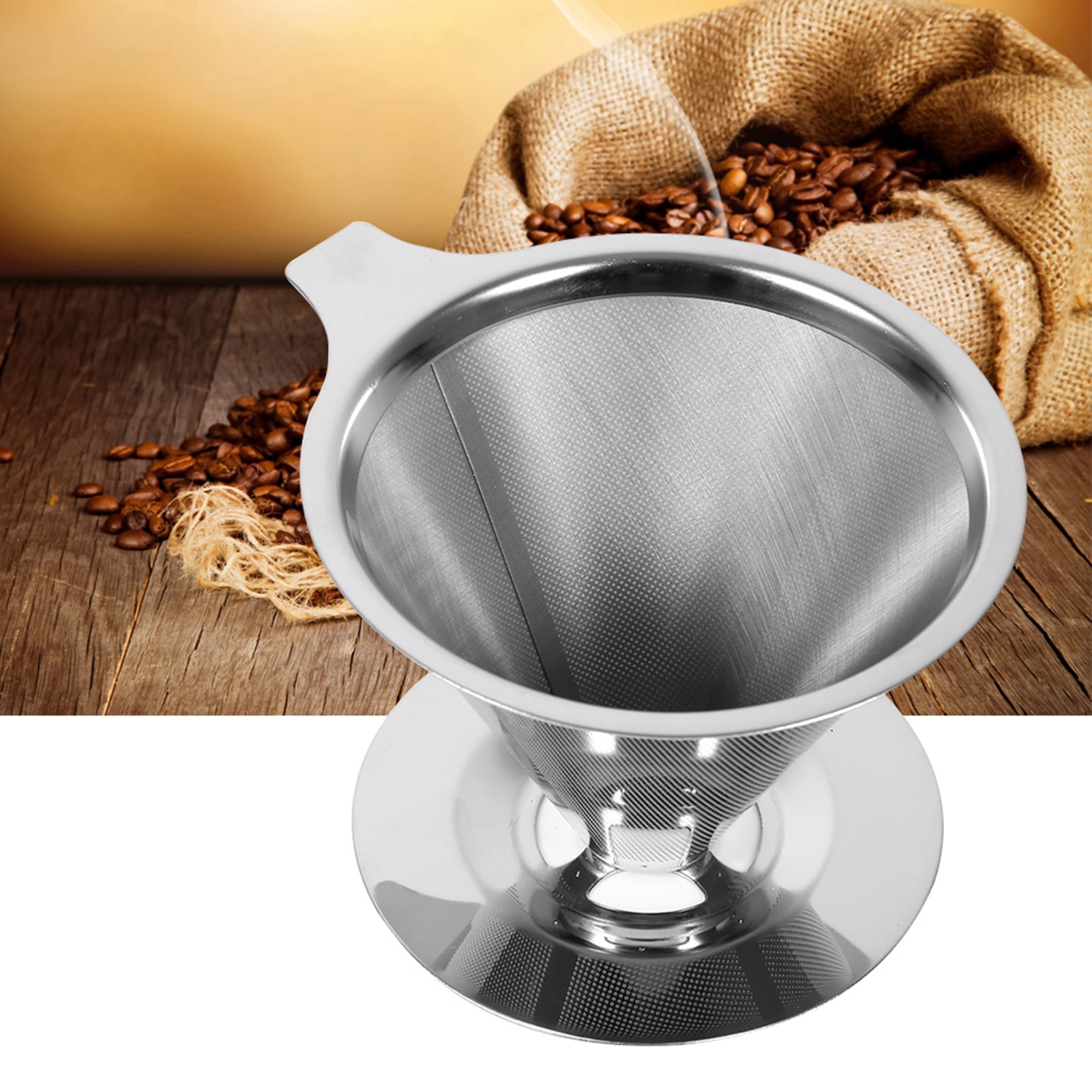 MGAXYFF Stainless Steel Coffee Filter Cup Double Layer Mesh Filter for ...