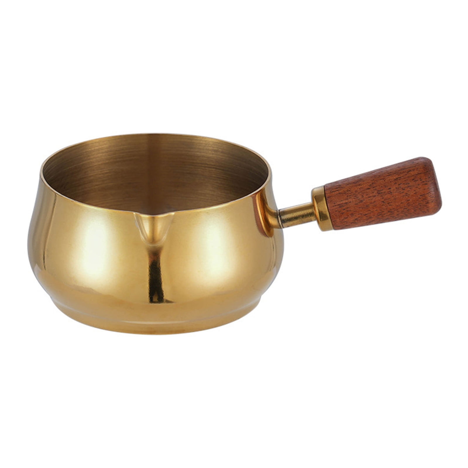 Stainless Steel Pouring Cups With Wooden Handle Chocolate Melting Pots ...