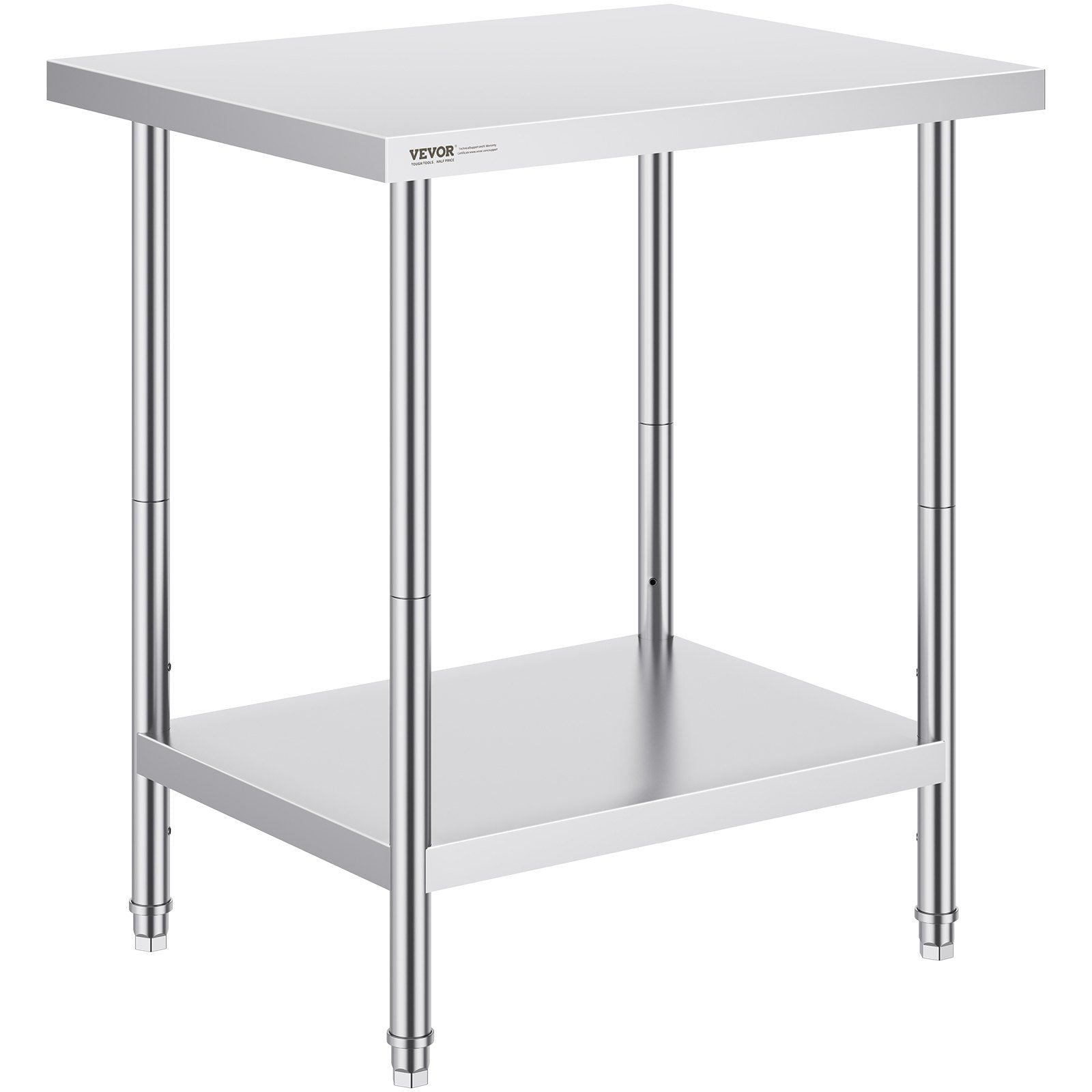 Stainless Steel Prep Table, 24 x 30 x 34 Inch, Heavy Duty Metal ...