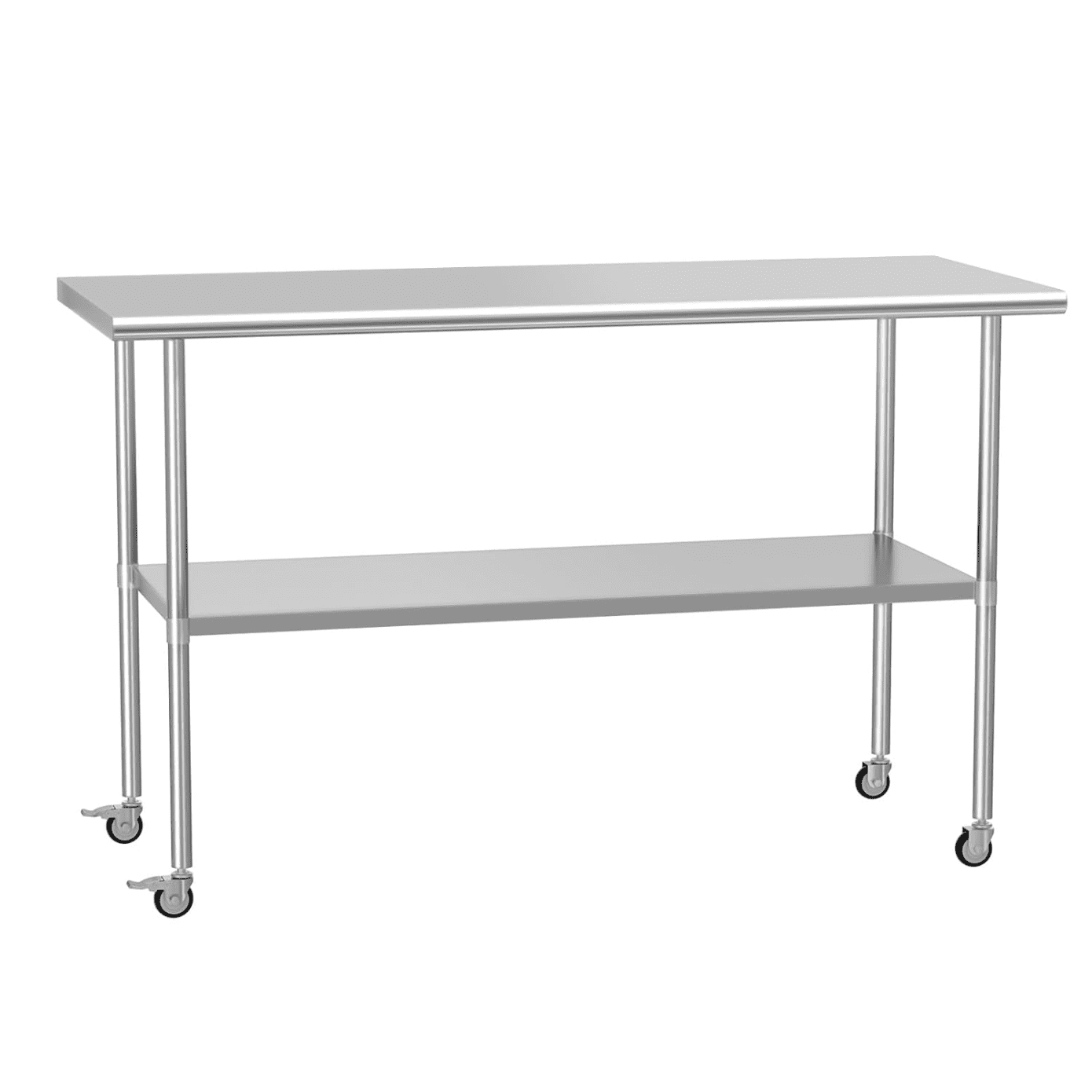 Stainless Steel Prep Table 24 x 60 Inches with Wheels Heavy Duty ...