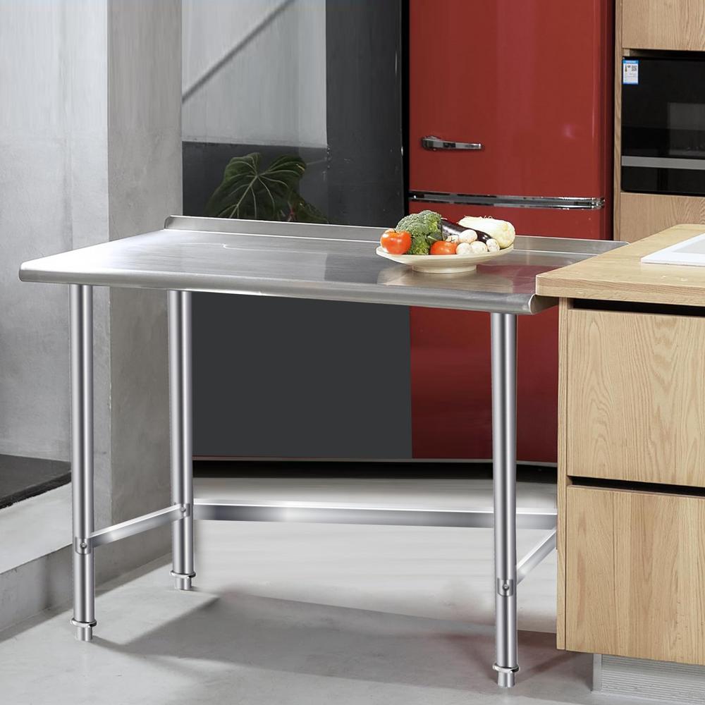 Stainless Steel Prep Table | Kitchen Work Table Open Base | Heavy Duty ...