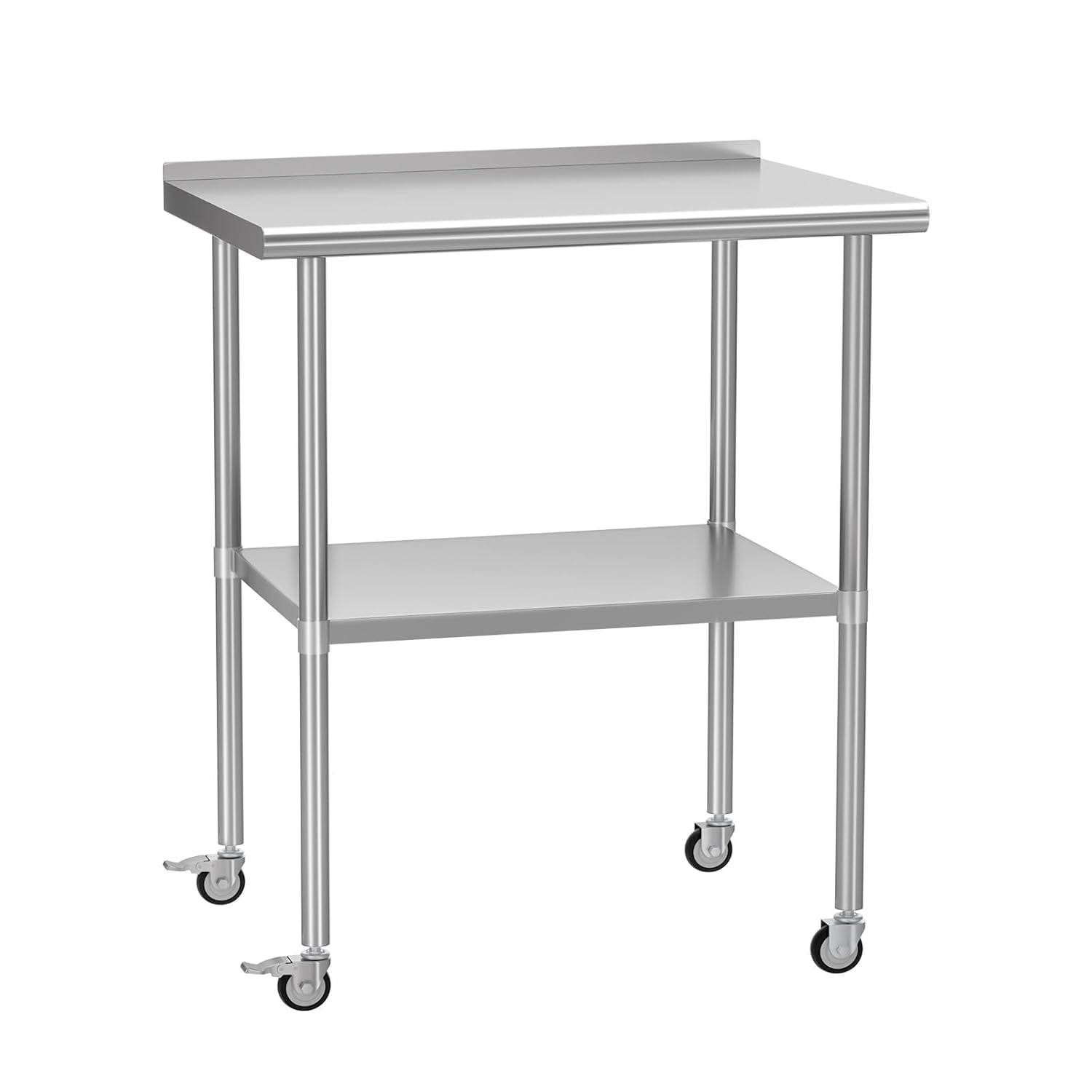 Stainless Steel Prep & Work Table with Adjustable Shelf, with ...