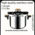 Stainless Steel Pressure Cooker - One-Touch Locking Lid, Fast Cooking ...
