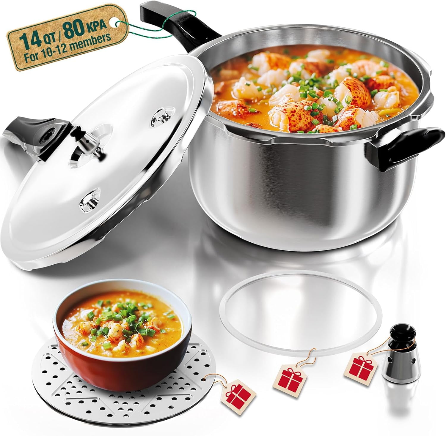 **stainless steel pressure cooker, spring valve safeguard devices, gas ...