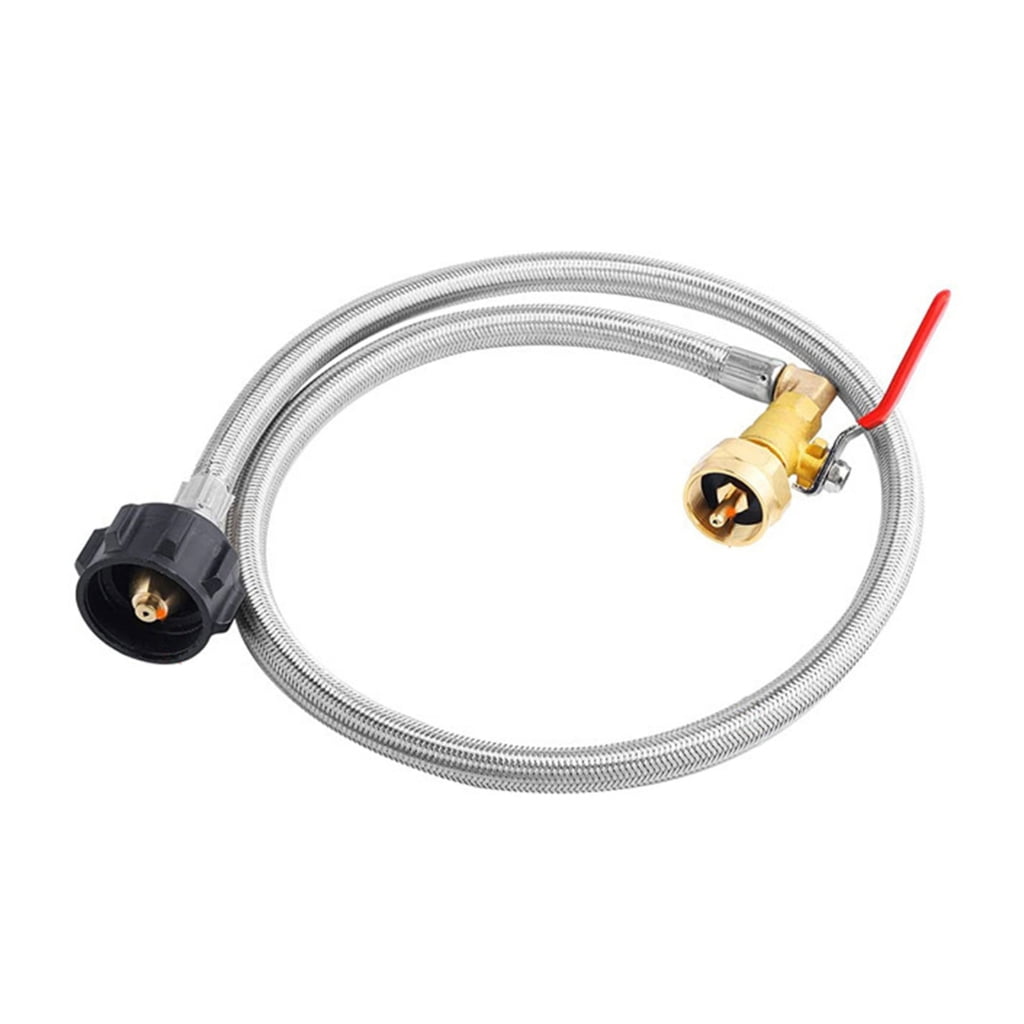 Stainless Steel Propane Refill Hose Camping Gas Burning Stove Gas ...