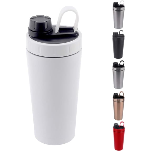 Stainless Steel Protein Shaker Bottle Insulated Keeps Hot/Cold ...