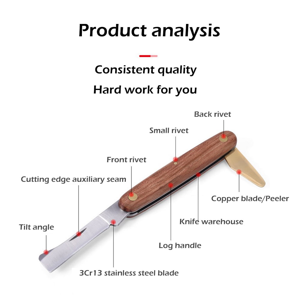 Stainless Steel Pruning Grafting Knife with Wooden Handle Garden ...