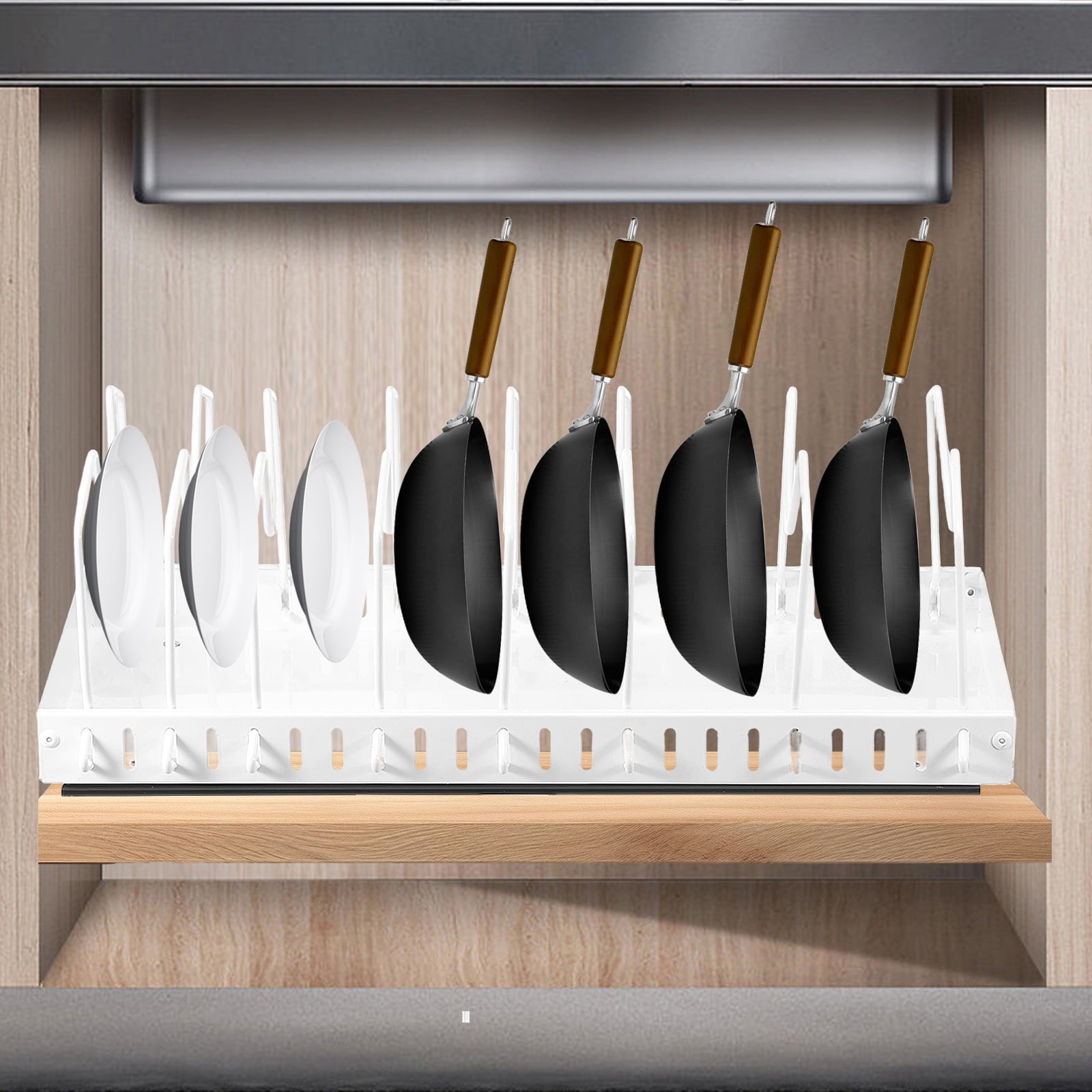 Stainless Steel Pull Out Pot and Pan Organizer Pan Organizer Inside ...