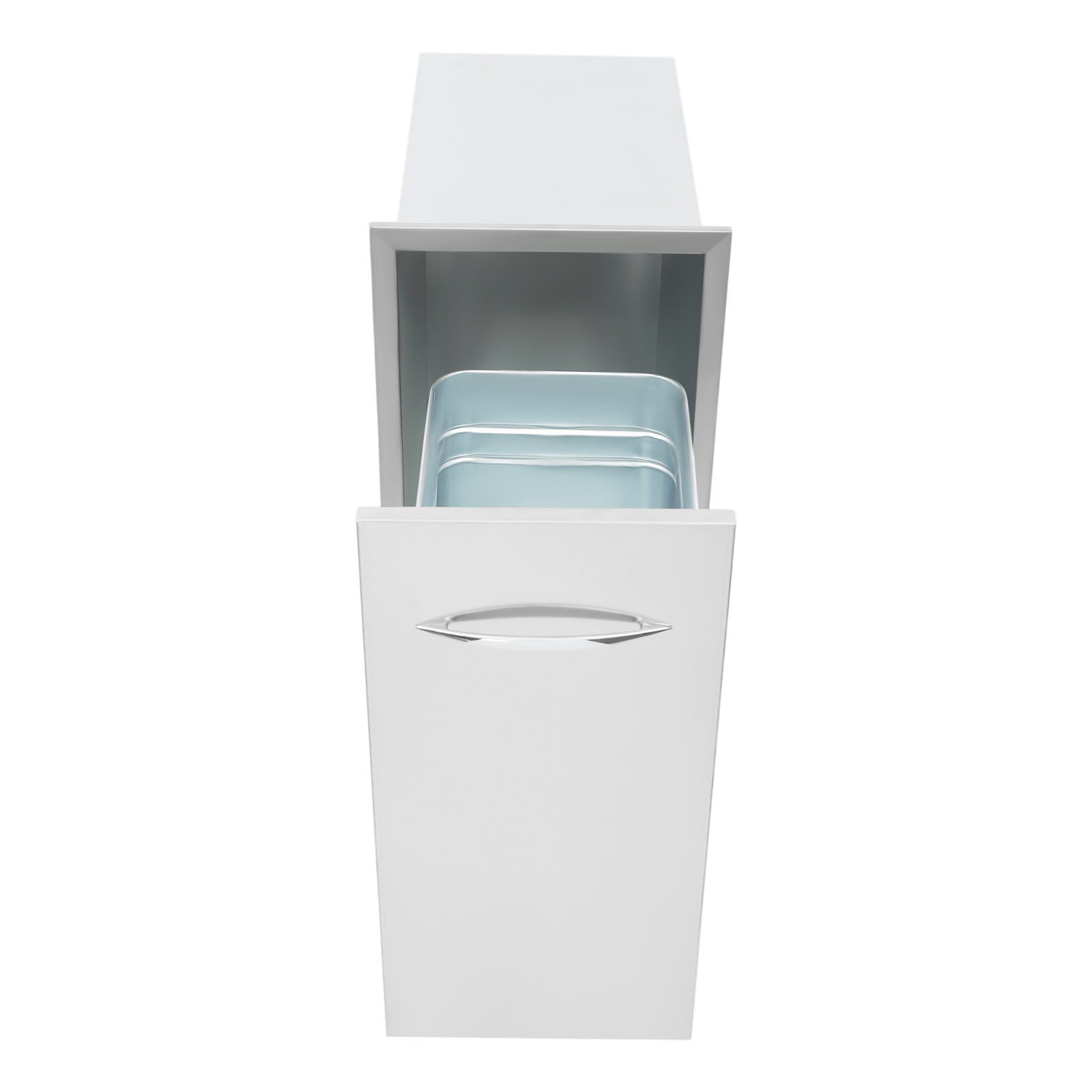 Stainless Steel Pull Out Trash Can Drawer - 25.6" Built-In Kitchen ...