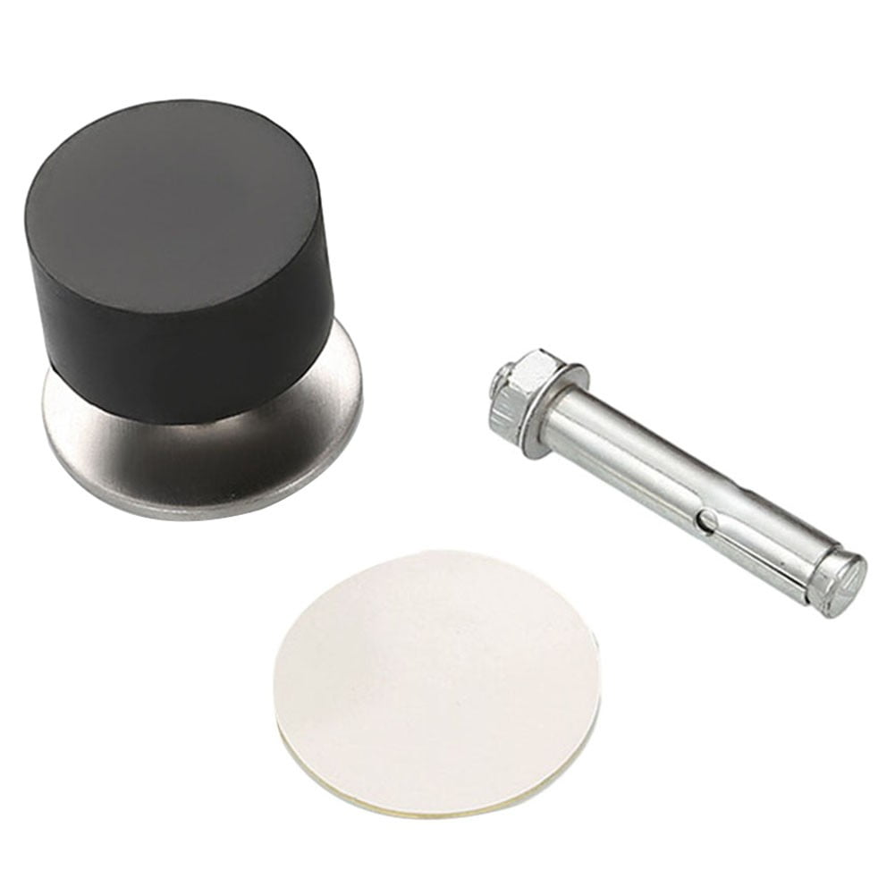 Stainless Steel Punch-Free Door Stopper Silent Sticker Holders Self ...