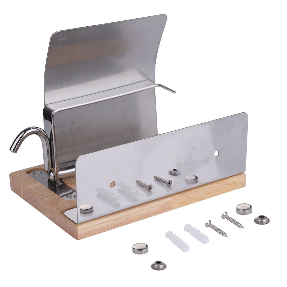 Stainless Steel Punch-Free Paper Roll Tissue Box, Natural Style for ...